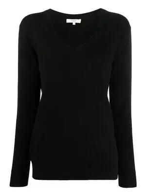 Vince Weekend Long Sleeved V-neck Jumper - Black