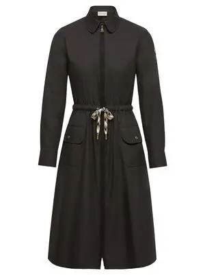 Moncler Cotton Blend Knee-length Dress - Black