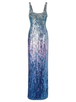 Jenny Packham Rosalie Embellished Gown - Blue