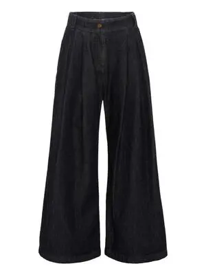 MONCLER Moncler Enfant Logo Patch Wide Leg Trousers