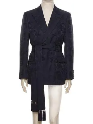 Valentino Garavani Long-sleeved Jacket With Tie Detail - Black