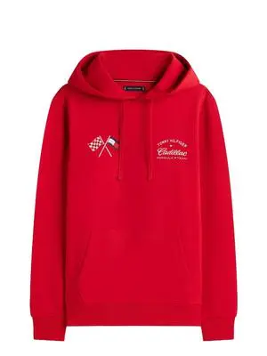 Tommy Hilfiger Long Sleeve Hooded Sweatshirt - Red