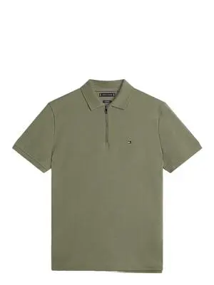 Tommy Hilfiger Airdot Zip-up Polo Shirt Green