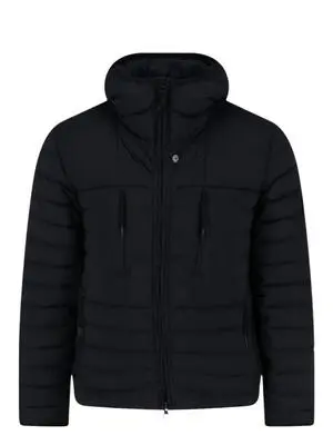 Stone Island Logo-patch Padded Jacket - Black