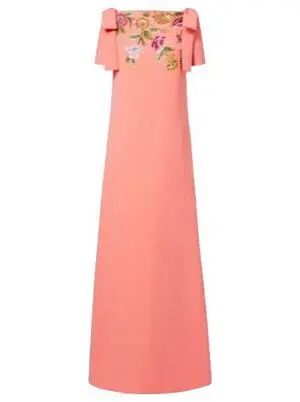 Carolina Herrera Embellished Floral Gown - Pink
