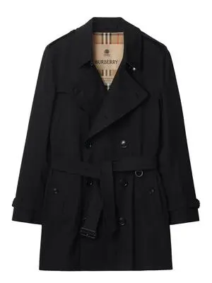 Burberry Short Kensington Trench Coat - Black