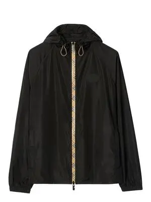 Burberry Check Tape Hooded Jacket - Black