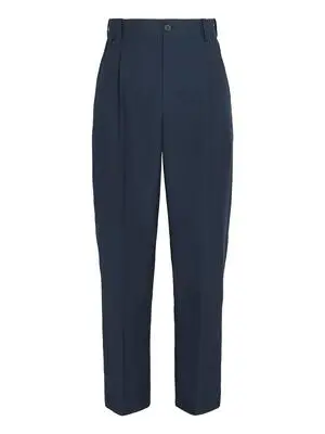 Jacquemus Linen-blend Pleated Croisière Trousers - Navy