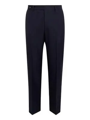Corneliani Stretch Virgin Wool Drawstring Trousers - Navy