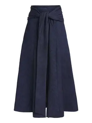 Gabriela Hearst Zivan Denim Maxi Skirt - Navy
