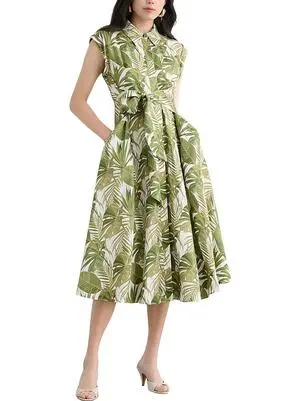 TOCCIN Serena Zebra Print Shirt Dress - Repeat Palm