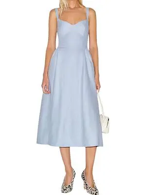 REFORMATION Linen Dress - Cloud Blue