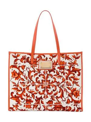 Dolce & Gabbana Canvas Tote Bag - Orange