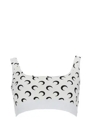 MARINE SERRE Top Bra "moon - White