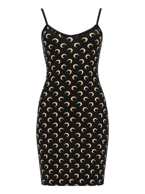 MARINE SERRE Mini Dress - Black