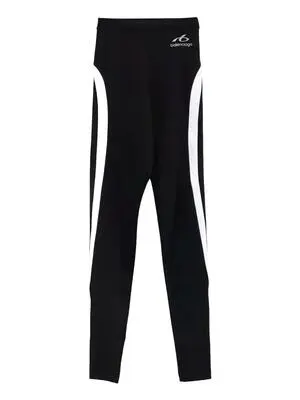 Balenciaga Reflective Panelled Leggings Black
