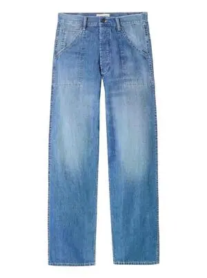NILI LOTAN Patch Pocket Jeans - Blue