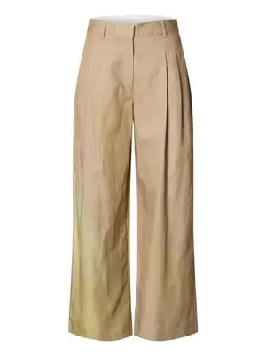 SELECTED Pleated Wide-leg Trousers - Neutrals