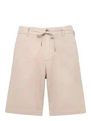 MYTHS Drawstring Waist Bermuda Shorts - Neutrals