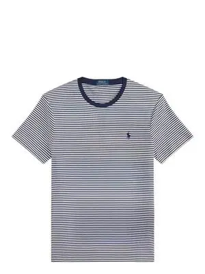 Polo Ralph Lauren Striped Logo-embroidered T-shirt - Blue