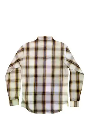 OSCAR OUYANG Plaid Arrow-pocket Shirt - Neutrals