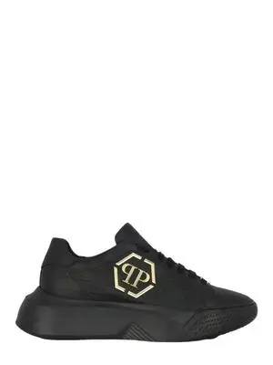 Philipp Plein Croc Godzilla Runner Sneakers - Black