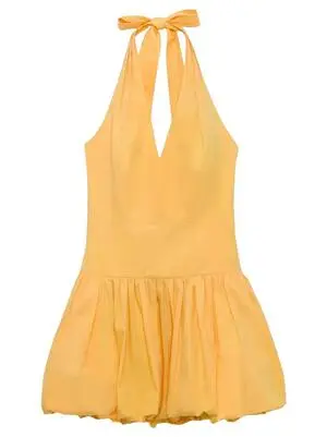 Simkhai Brooke Halterneck Mini Dress - Yellow