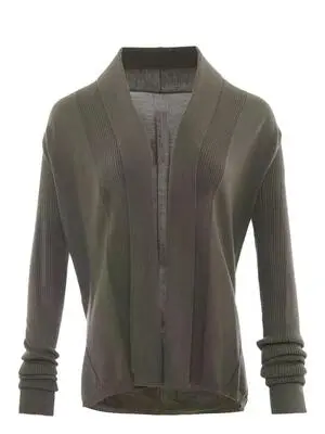 Rick Owens Naska Ribbed-knit Cardigan - Brown