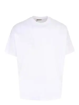 EXIT SOCIETY Logo-print Cotton T-shirt - White