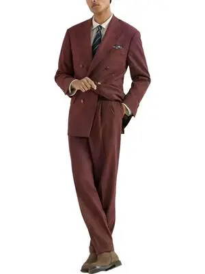 Brunello Cucinelli Garment-dyed Overshirt In Cotton Gabardine With Spread Collar And Chest Pockets - Neutrals