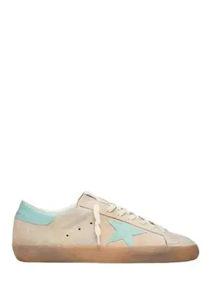 GOLDEN GOOSE Super-star Sneakers In Suede With Contrasting Star Detail - Neutrals