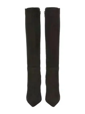 GIANVITO ROSSI Levy Suede Knee-length Stiletto Boots - Brown