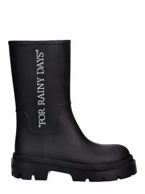 Off-White Reboot Slogan-print Chunky-sole Boots - Black