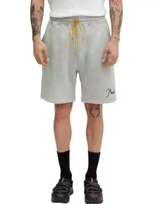 Rhude RHUDE Logo-Embroidered Drawstring Shorts Grey