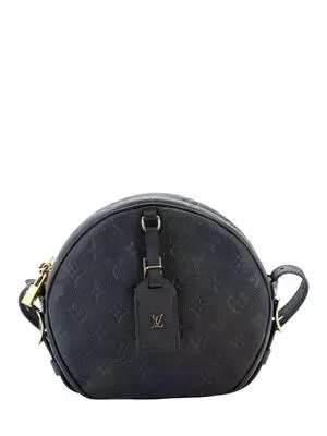 LOUIS VUITTON Monogram Empreinte Leather Boîte Chapeau Souple Mm Bag - Black