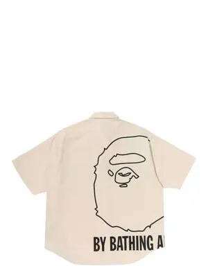 A BATHING APE Ape Head Logo-print Shirt - Neutrals