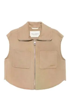 Marc O'polo Sleeveless Gilet With Zip Fastening - Neutrals