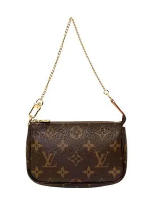 LOUIS VUITTON Louis Vuitton Monogram Mini Pochette Accessoires Handbag Brown