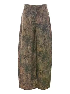 Liu Jo Paisley-print Wide-leg Jeans - Brown