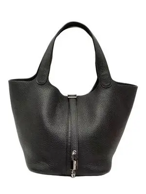 Hermès Clemence Picotin Lock 22 Handbag - Black