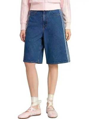 Adidas Firebird Denim Shorts - Blue