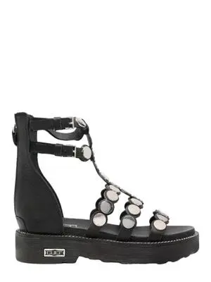 CULT Ziggy Stud-embellishment Leather Sandals - Black