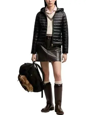 Moncler Quilted Hooded Jacket - Black