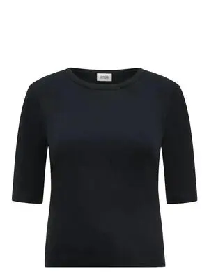 DRYKORN Selay Ribbed-knit Short-sleeve T-shirt - Black