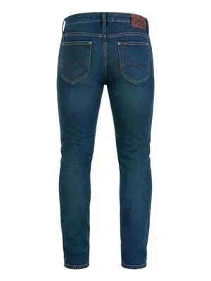 LEEM Luke Logo-patch Slim-fit Jeans - Blue