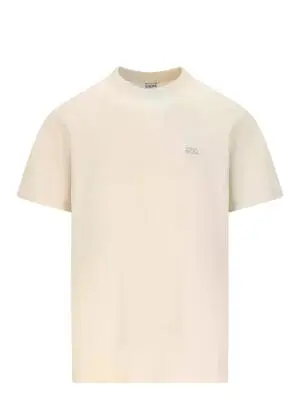 Loewe Anagram Embroidered T-shirt Neutrals