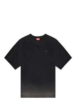 DIESEL® Cotton T-shirt With Degradé Effect - Black