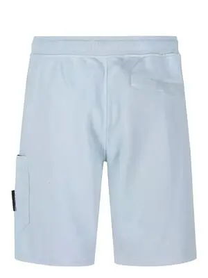 Stone Island Logo Badge Cargo Shorts - Blue