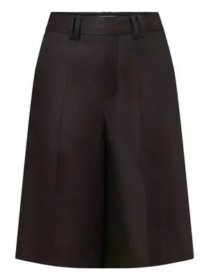 DRYKORN Governe Pleated Linen Shorts - Brown