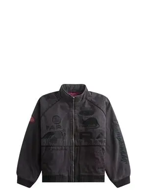 PARRA Owl Meets Rat Embroidered Jacket - Blue